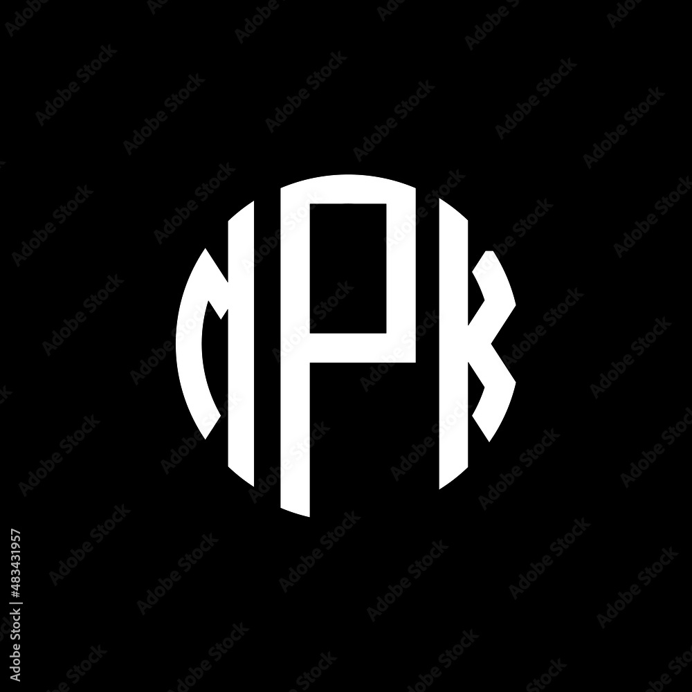 MPK letter logo design. MPK modern letter logo with black background ...