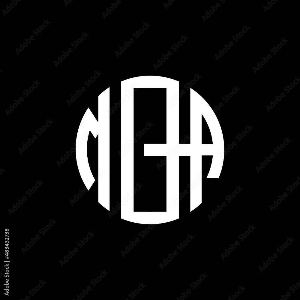 MQA letter logo design. MQA modern letter logo with black background ...