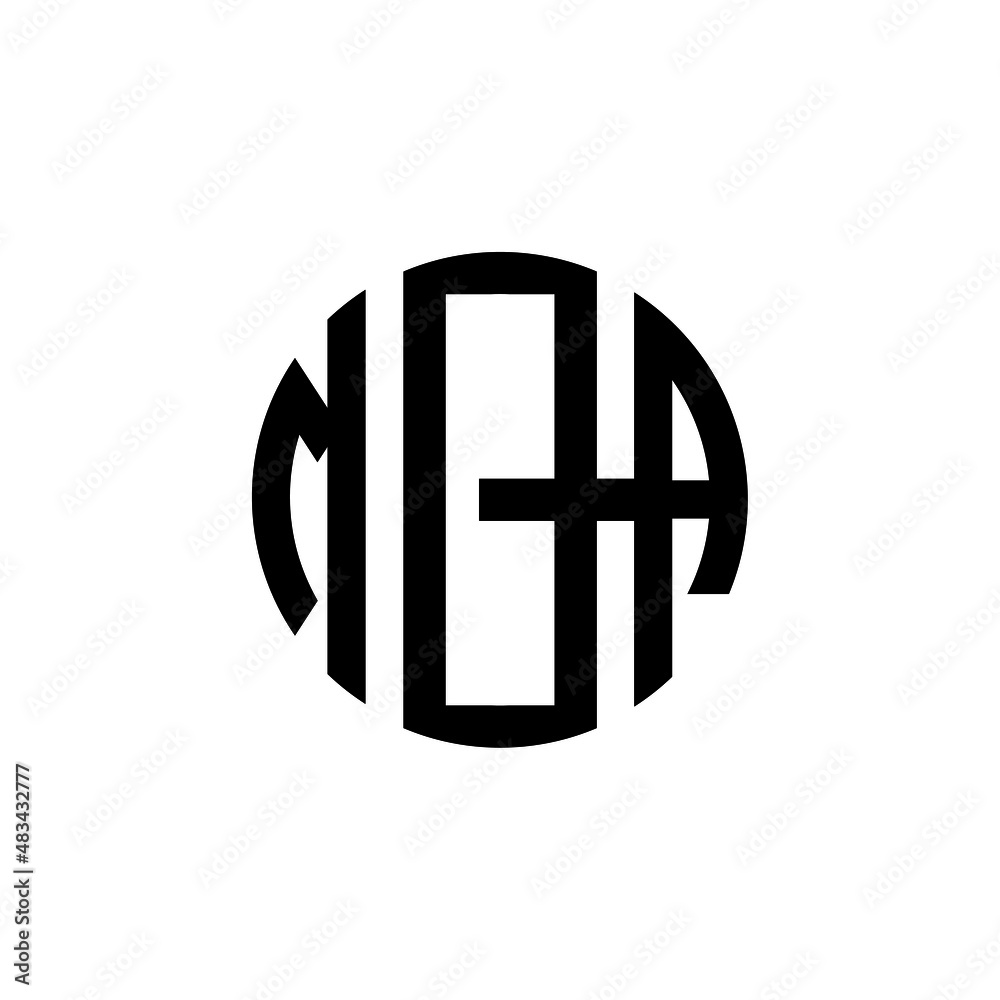 MQA letter logo design. MQA modern letter logo with black background ...