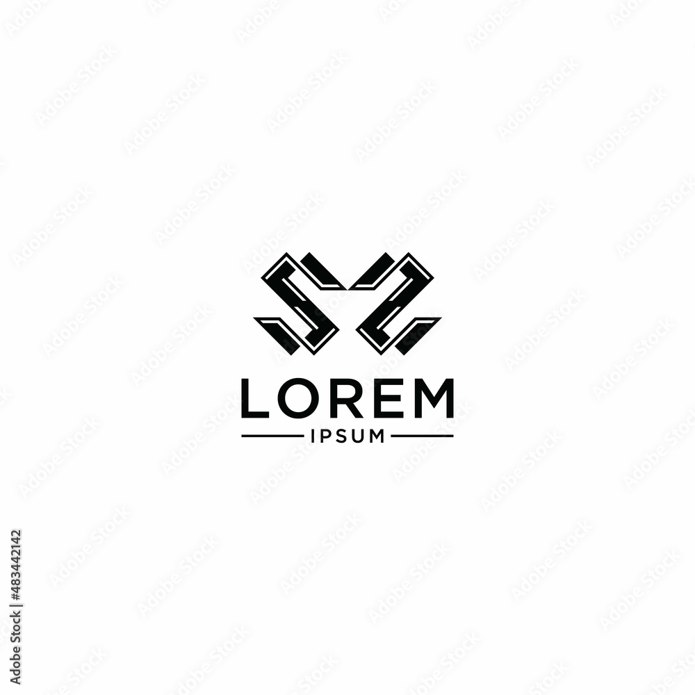 logo design doble ss Stock Vector | Adobe Stock