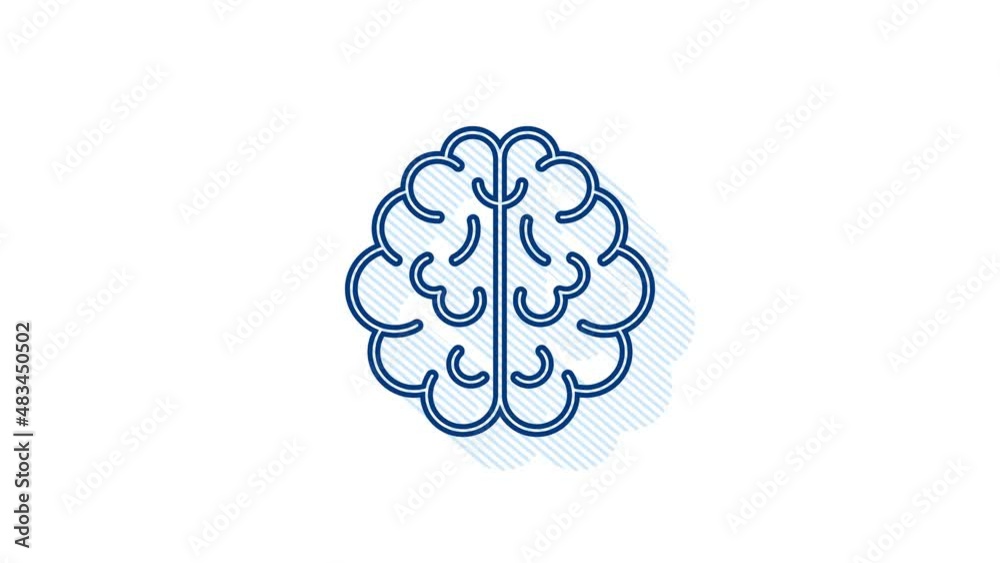 Brain Neon icon. Digital brain in hand. Neural network. IQ testing ...