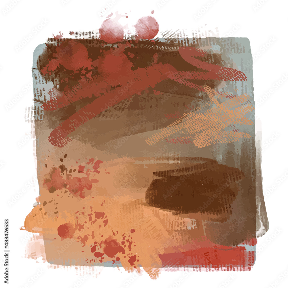 Doodle graffiti bleeding painting.Minimalist hand painted abstract ...