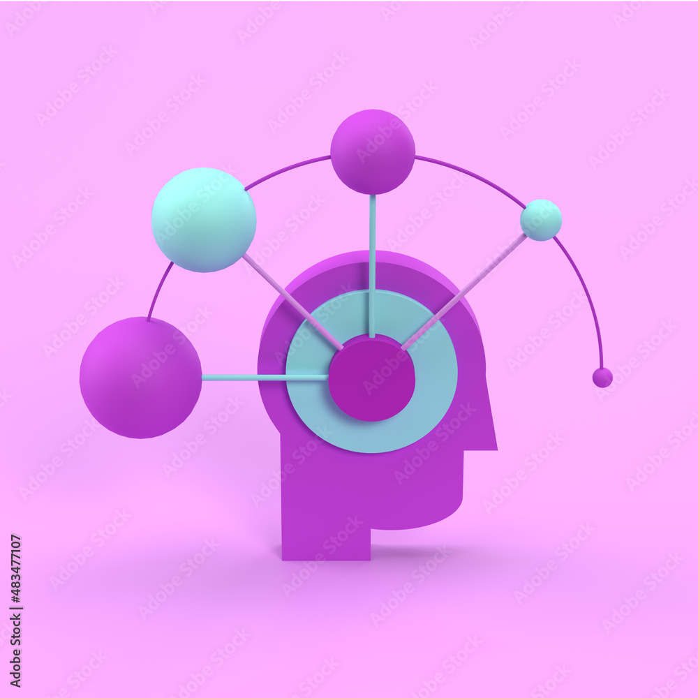 Thinking process illustration - forming idea from small to big Stock ...