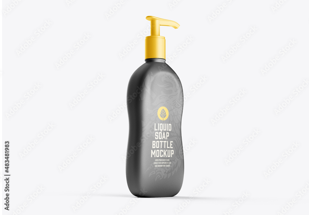 Matte Soap Bottle Mockup Stock Template | Adobe Stock