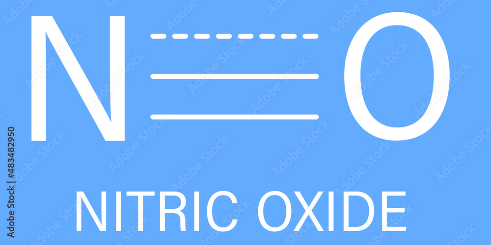 Nitric oxide NO free radical and signaling molecule. Skeletal formula ...