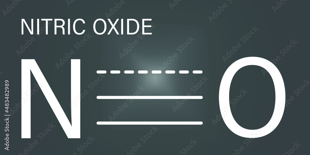 Nitric oxide NO free radical and signaling molecule. Skeletal formula ...