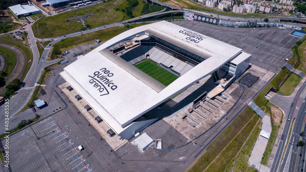 São Paulo, Brazil - 12, 2021: Arena stadium of the Corinthians football ...