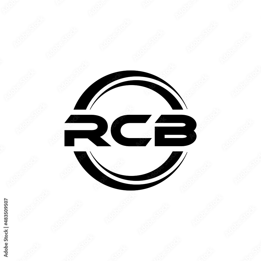 RCB letter logo design with white background in illustrator, vector ...