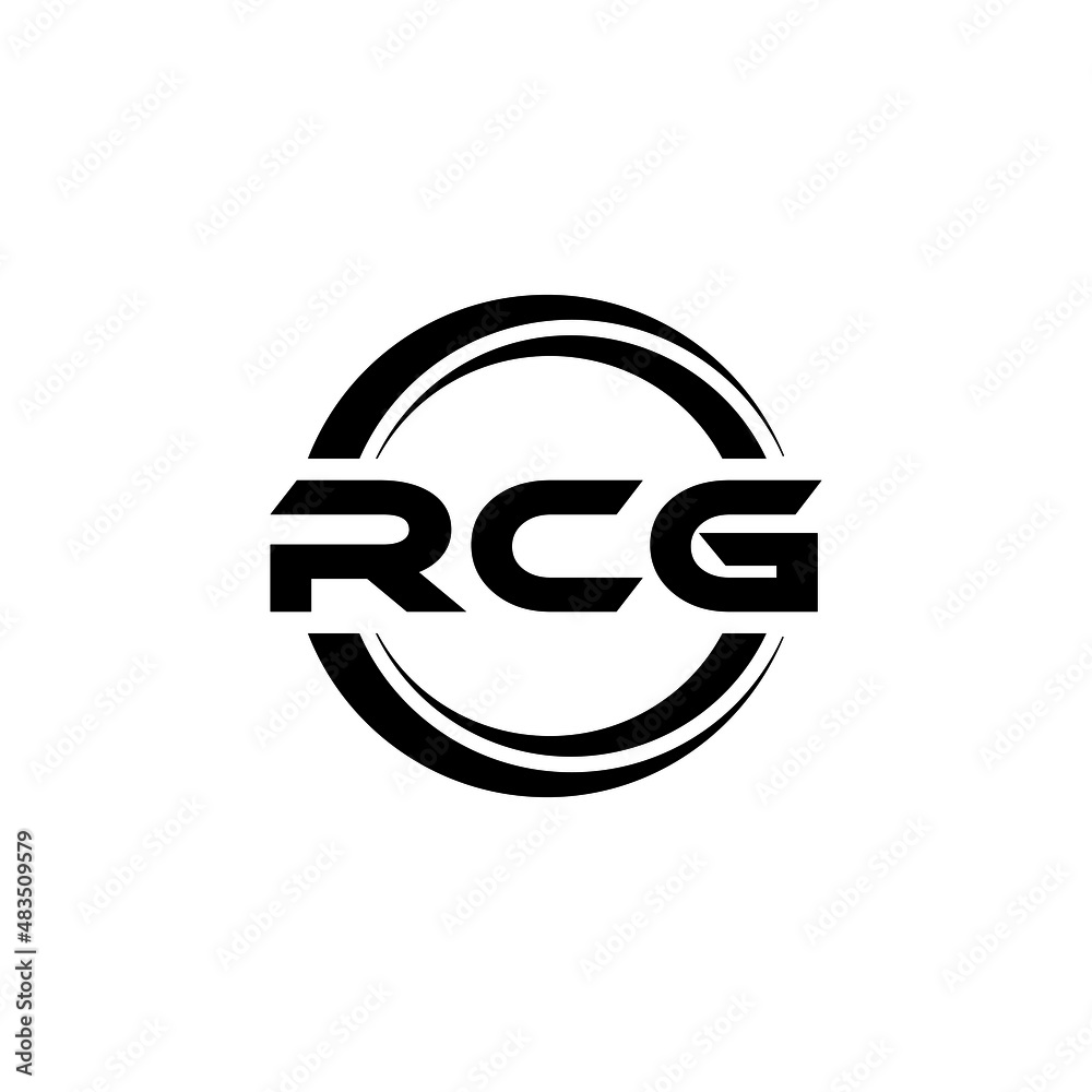 RCG letter logo design with white background in illustrator, vector ...