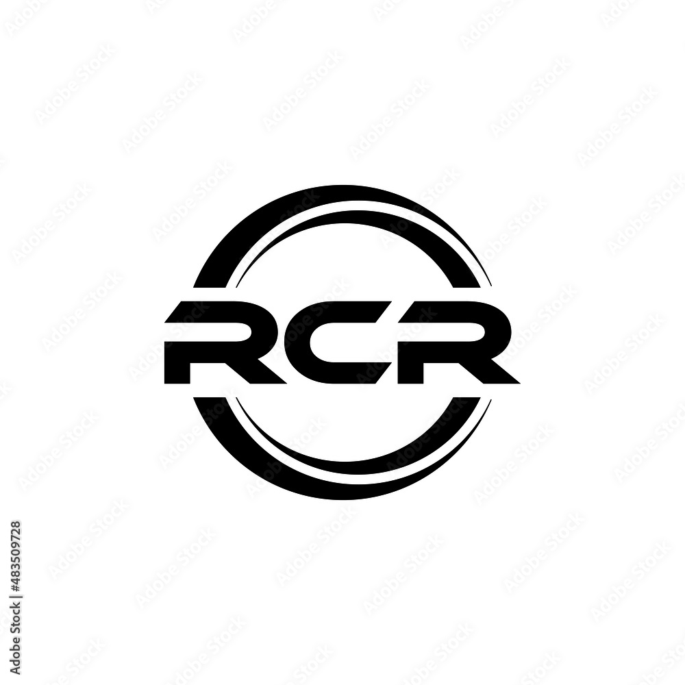 RCR letter logo design with white background in illustrator, vector ...