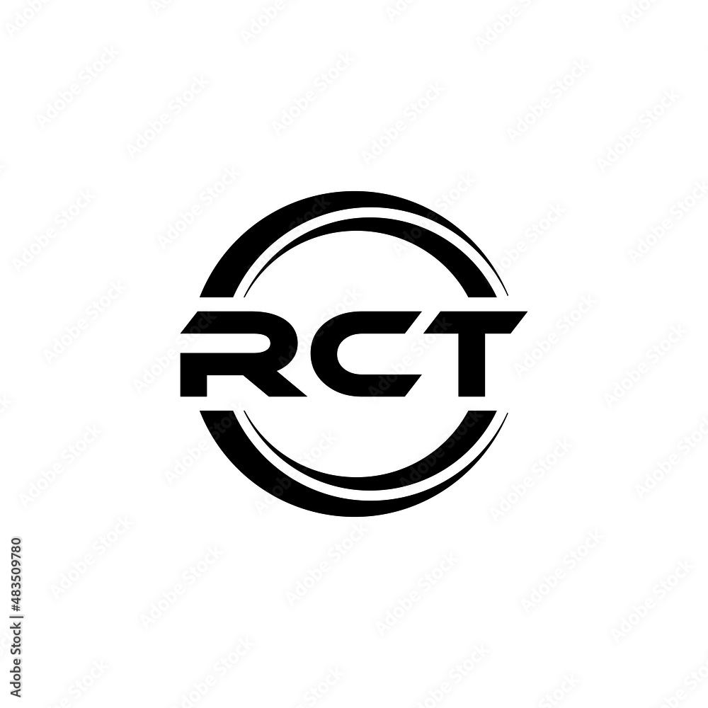 RCT letter logo design with white background in illustrator, vector ...
