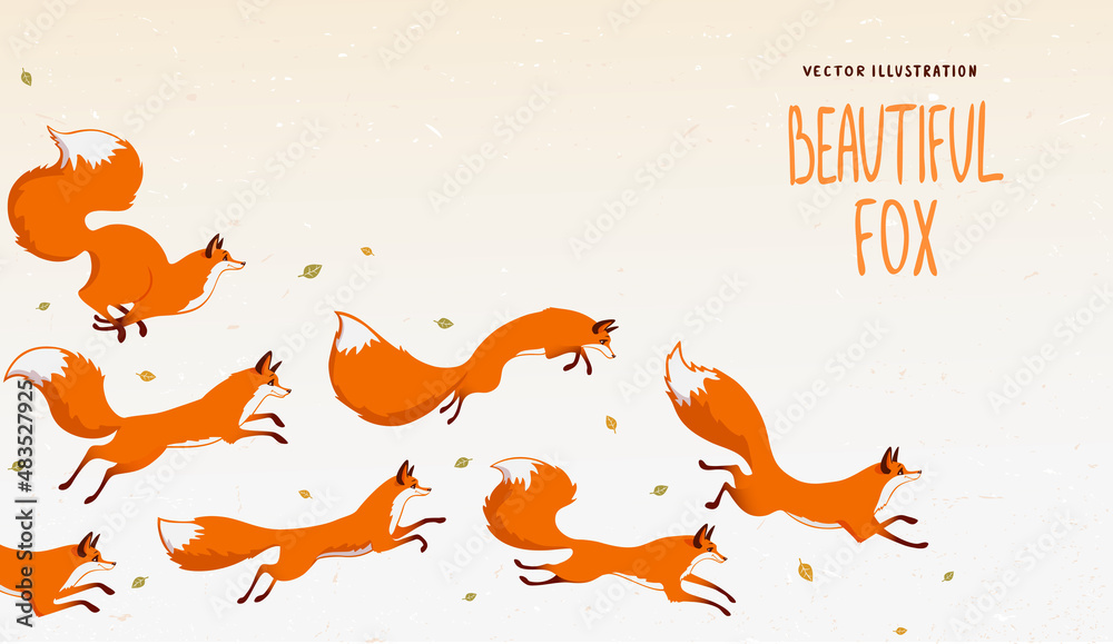 fox jump Stock Vector | Adobe Stock