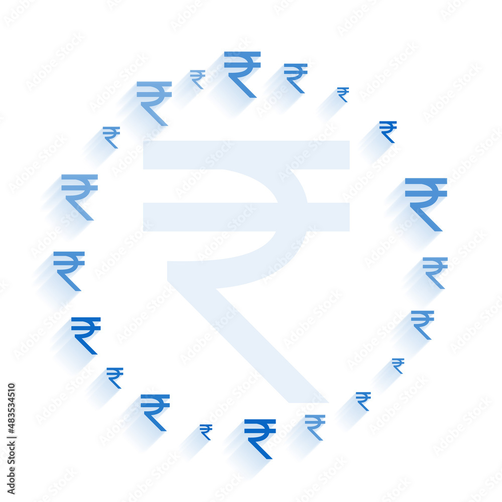 indian rupee symbol frame background Stock Vector | Adobe Stock