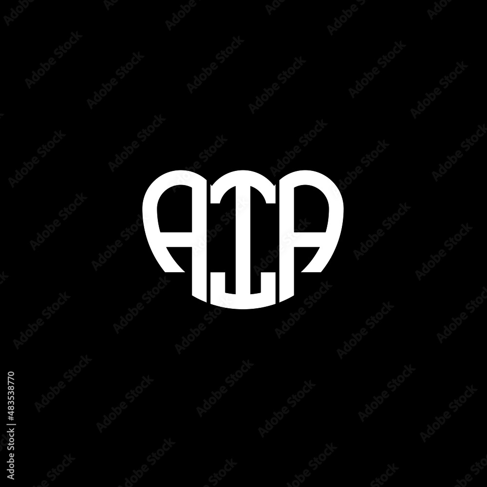 AIA letter logo design on black background. AIA creative initials ...