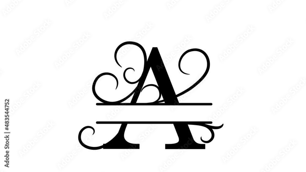 Split letter A. Monogram A. Just add your name to the logo. A ...