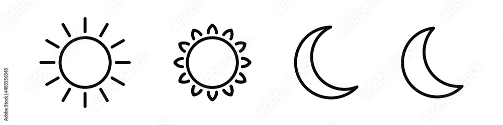 Sun moon icon illustration isolated vector sign symbol Stock Vector ...