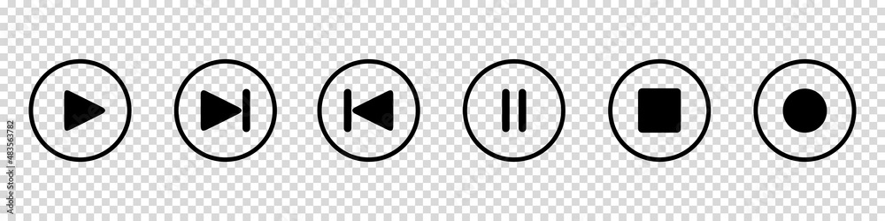 Music Button Set - Play, Forward, Rewind, Pause, Stop And Record ... Music Button Set - Play, Forward, Rewind, Pause, Stop And Record ...