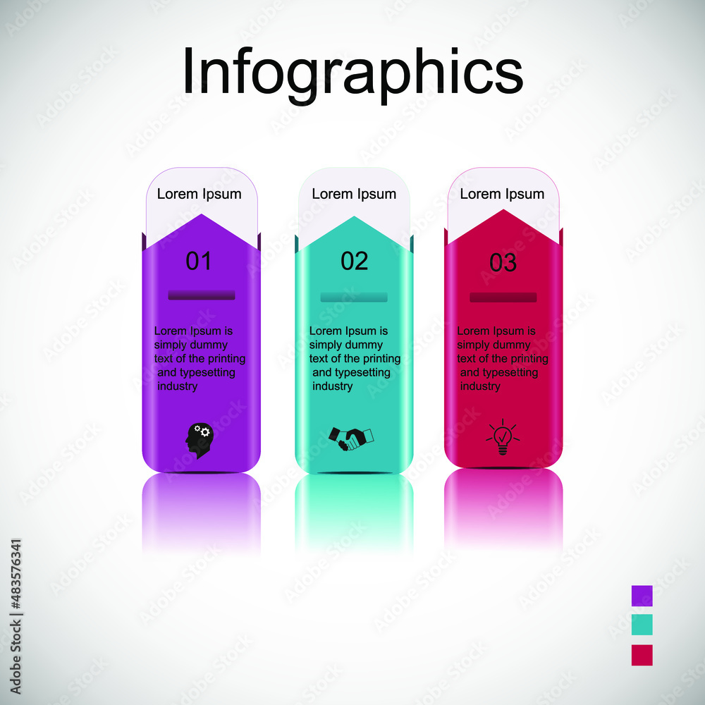 Business data visualization, infographics. Scheme of process elements ...