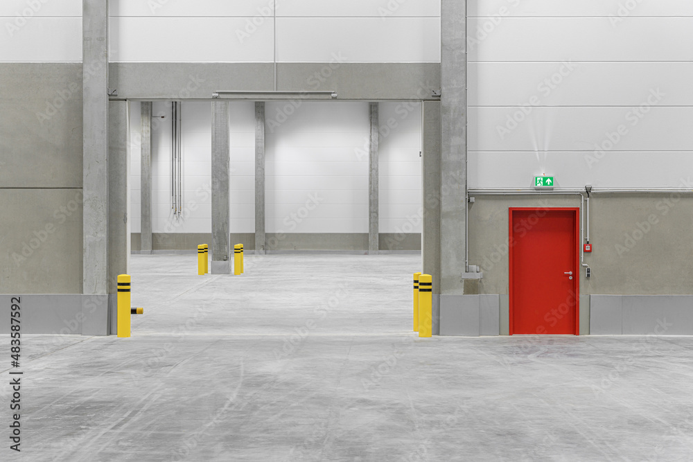 firedoor logistics hall warehouse new empty Stock Photo | Adobe Stock