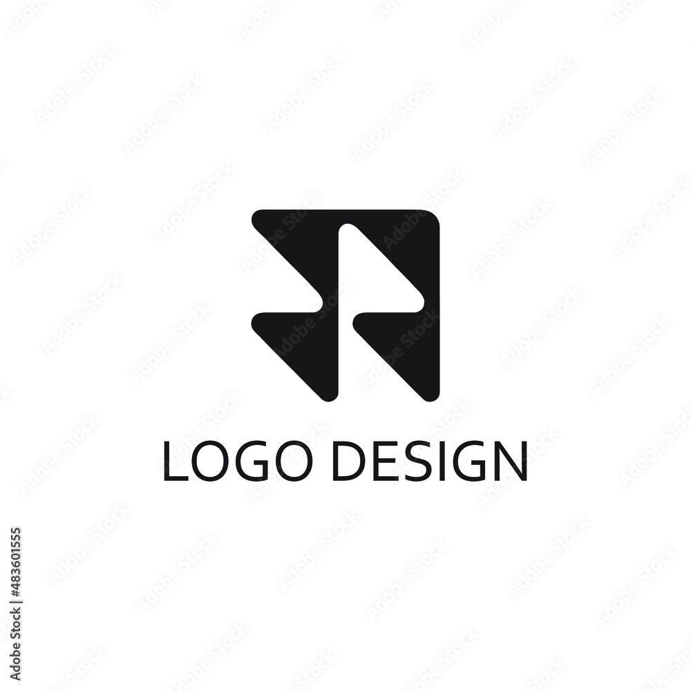modern double r logo design template Stock Vector | Adobe Stock