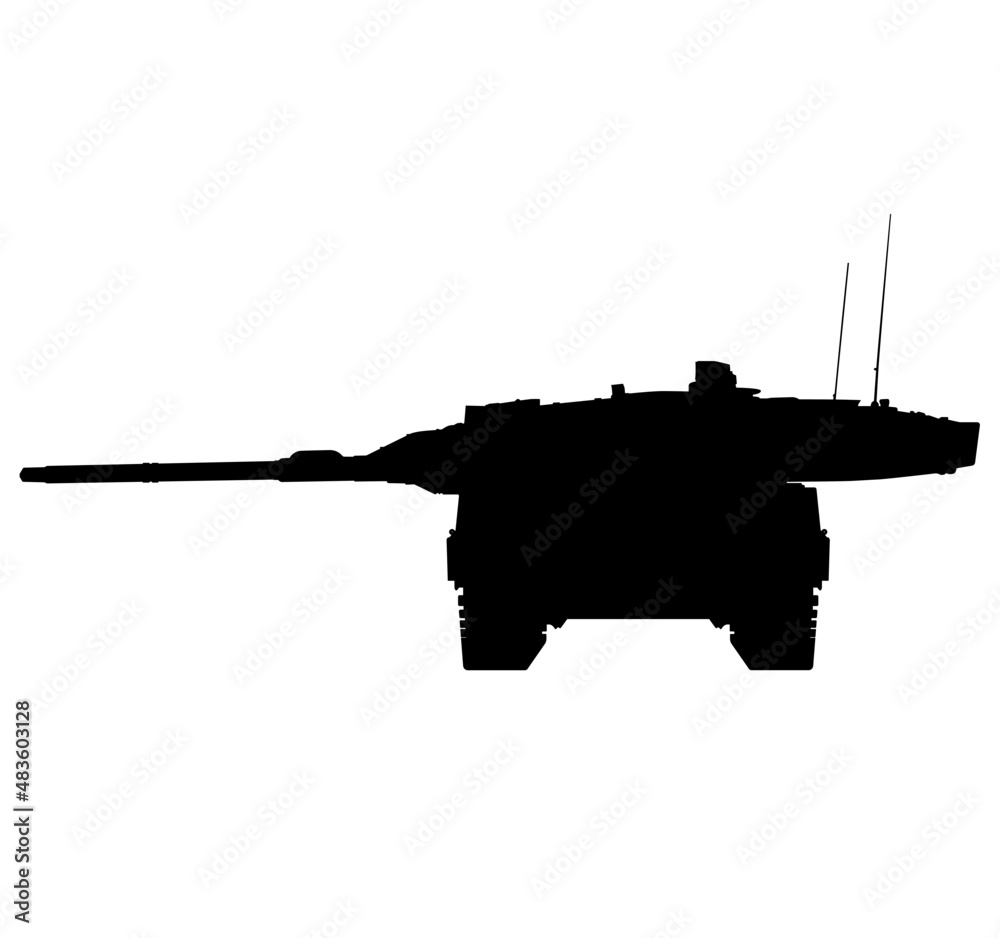 Leopard 2 main battle tank, German military vehicle. Detailed realistic ...