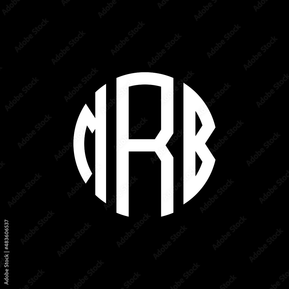 MRB letter logo design. MRB modern letter logo with black background ...