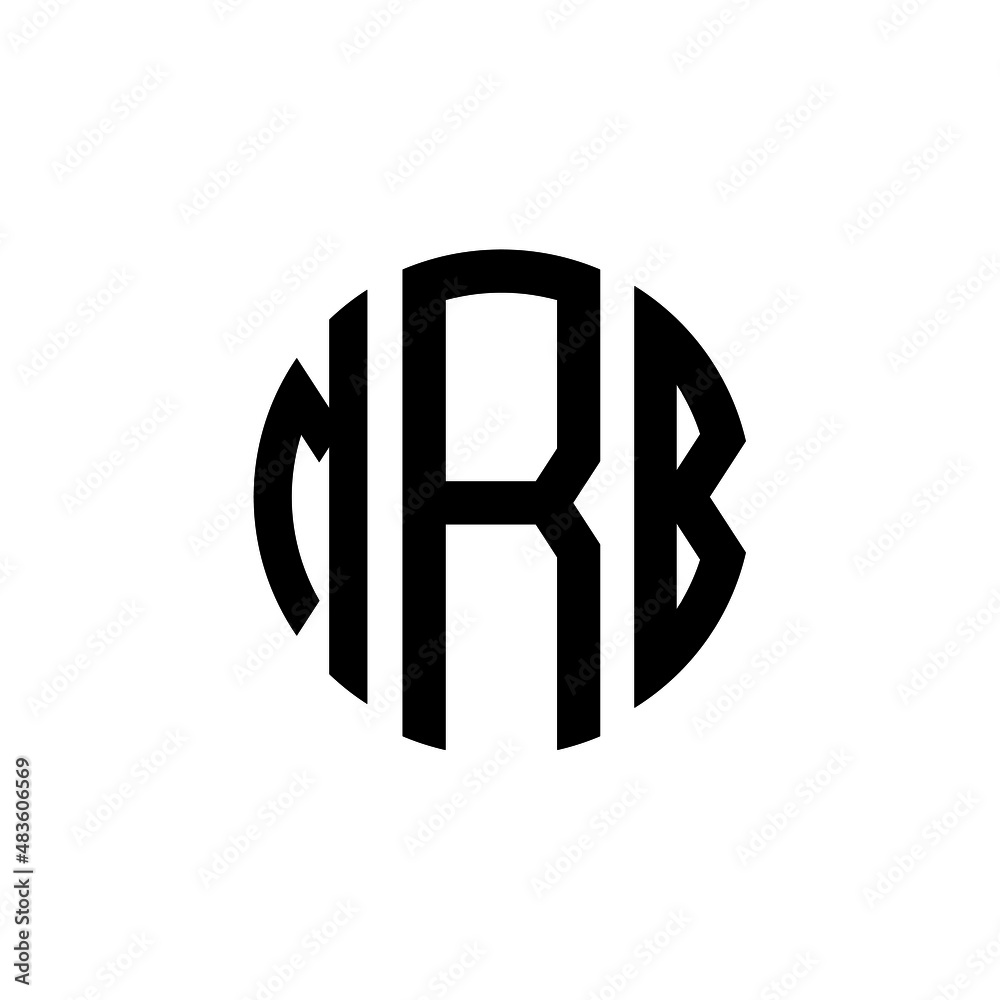 MRB letter logo design. MRB modern letter logo with black background ...