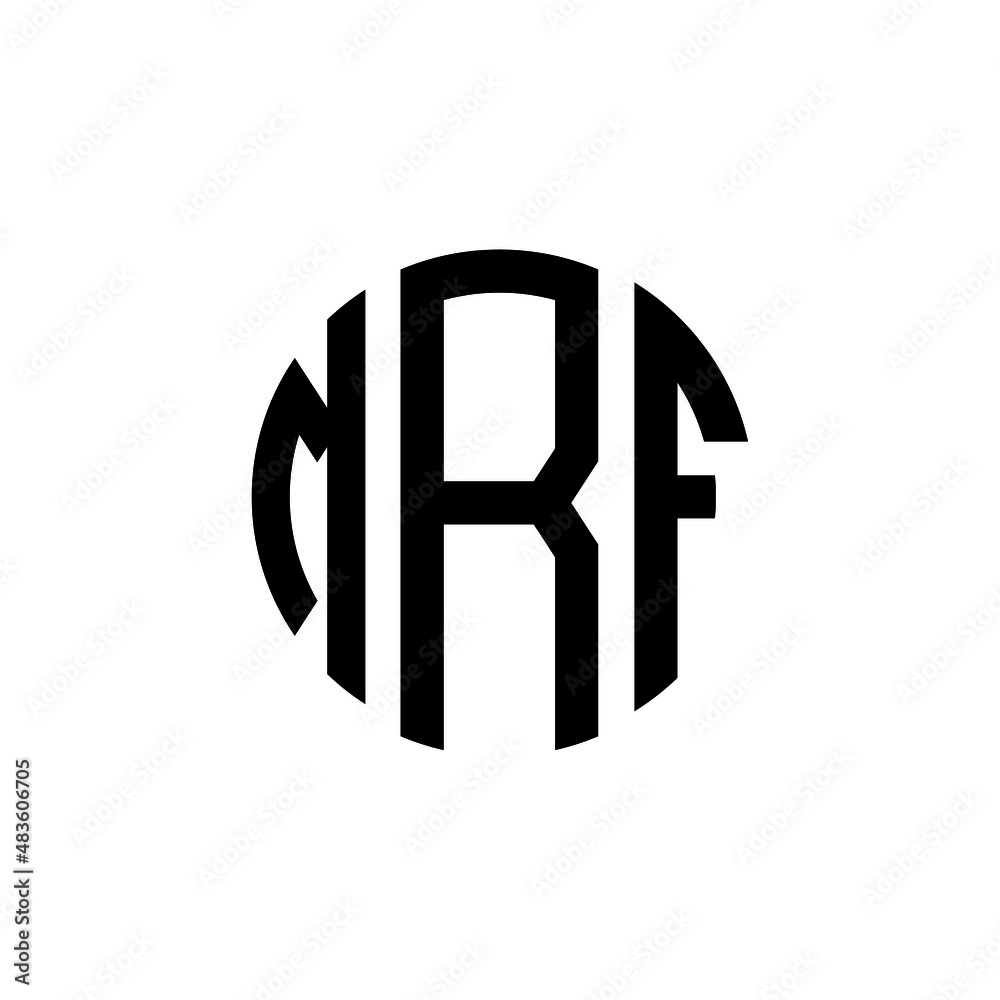 MRF letter logo design. MRF modern letter logo with black background ...
