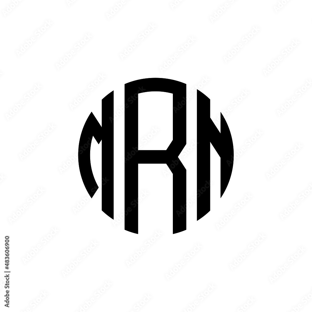 MRN letter logo design. MRN modern letter logo with black background ...