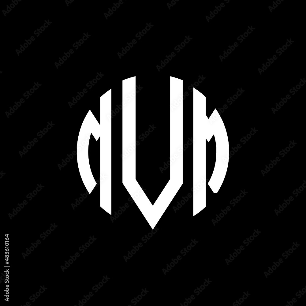 MVM letter logo design. MVM modern letter logo with black background ...