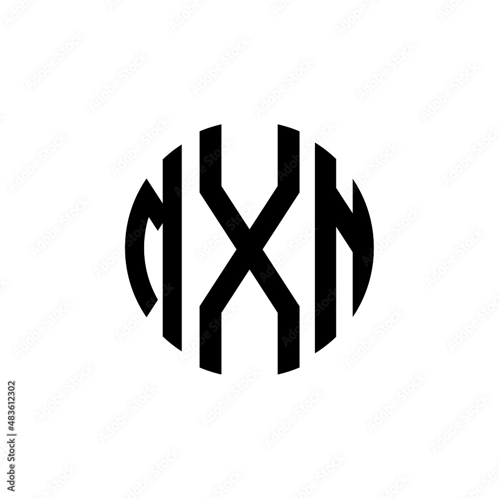 MXN letter logo design. MXN modern letter logo with black background ...