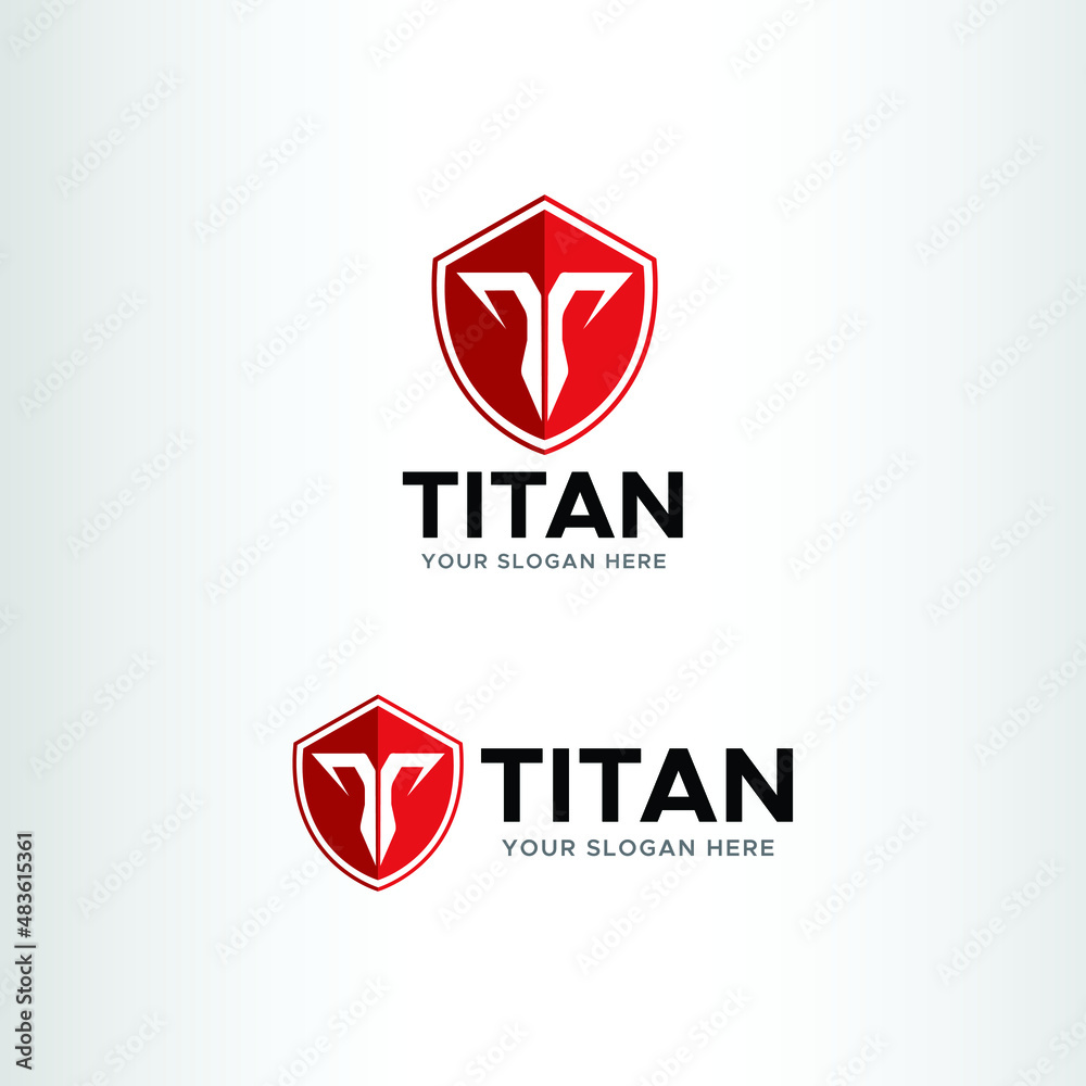 Letter T Titan Shield logo design Stock Vector | Adobe Stock