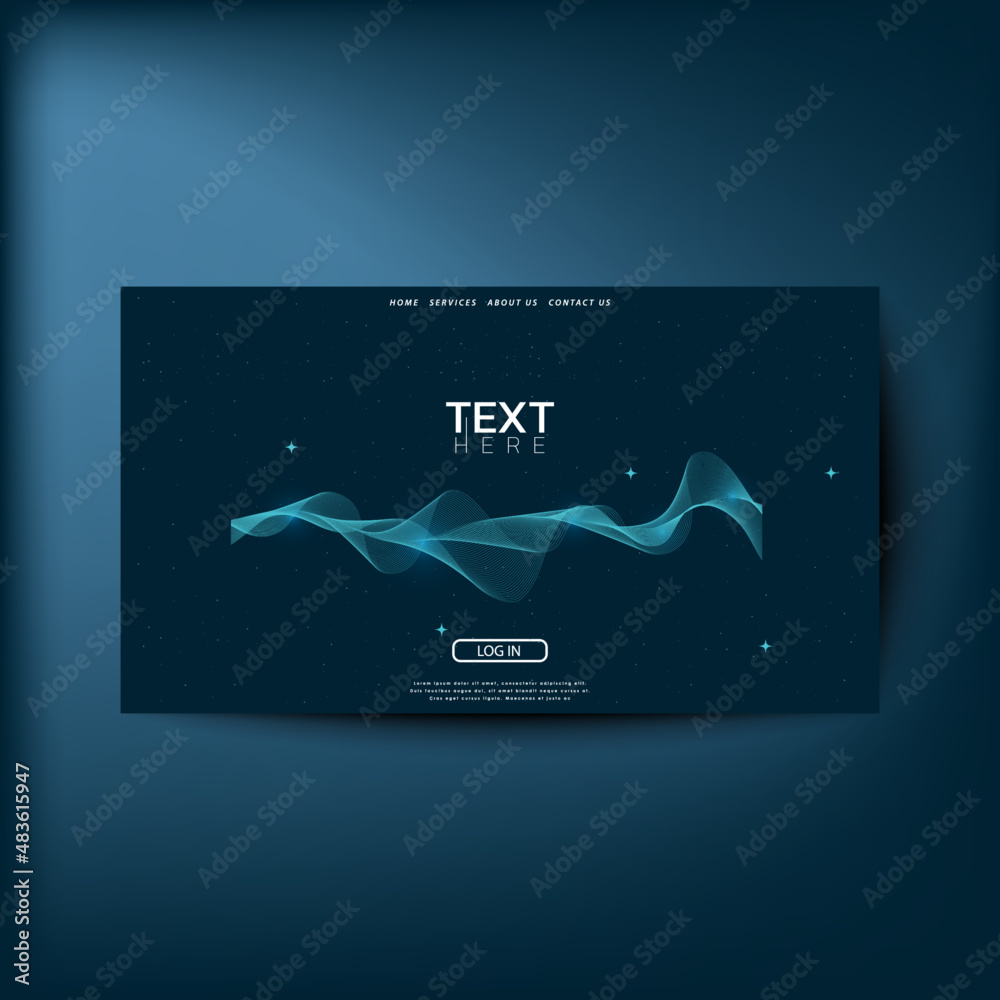 Page design inspiration with abstract background. Shades of blue ...