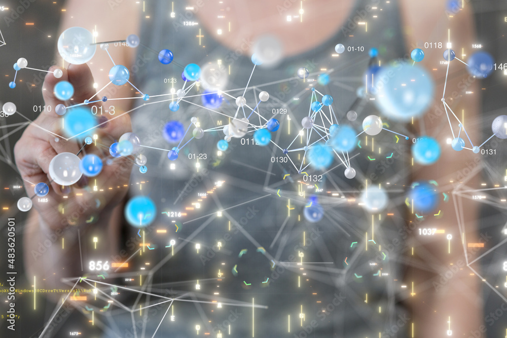 Business intelligence analyst dashboard on virtual Stock Photo | Adobe ...