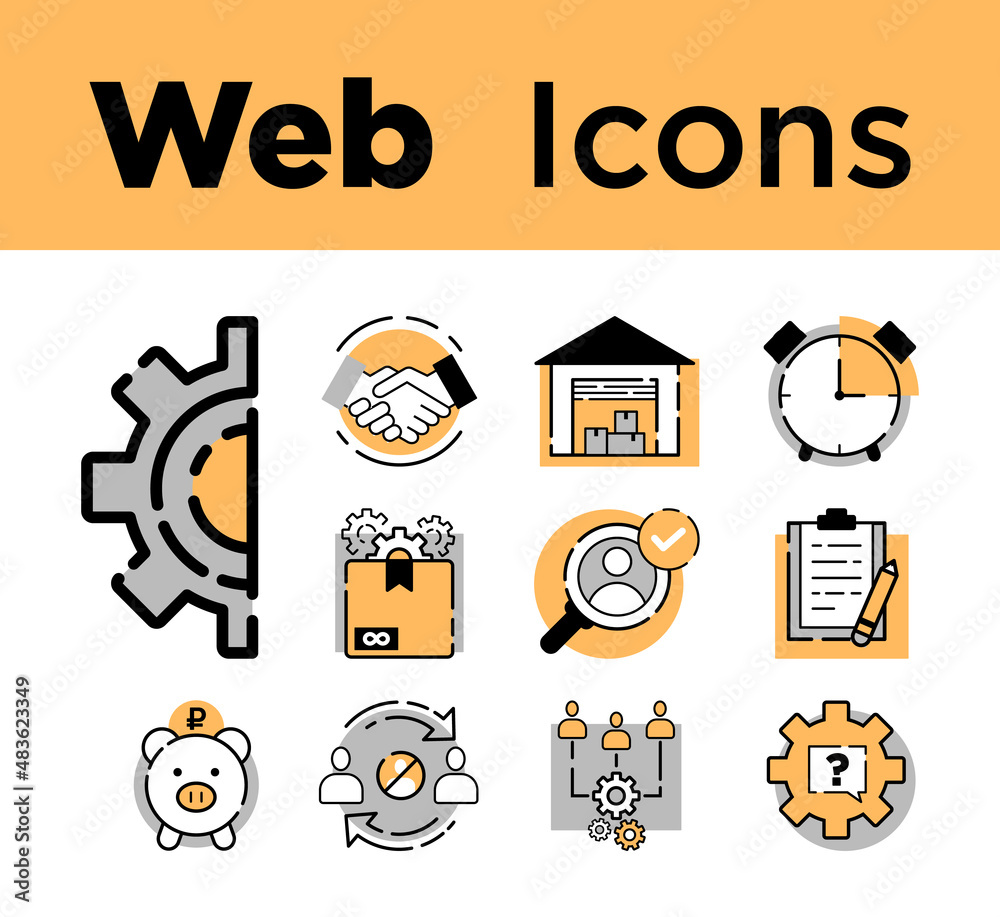 Web UI-UX application design. Abstract flat vector illustration of web ...