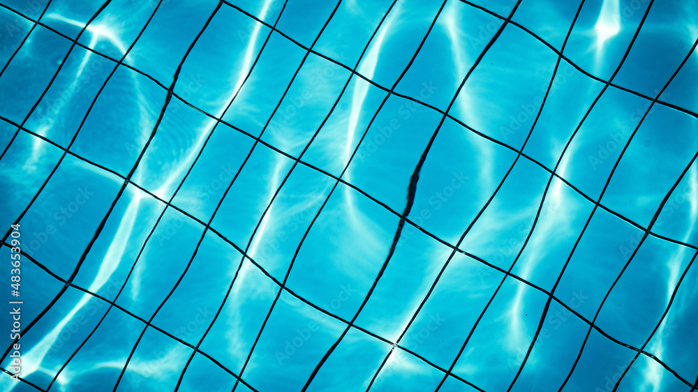 Water pool background. Blue wave pool texture, clear water surface ...