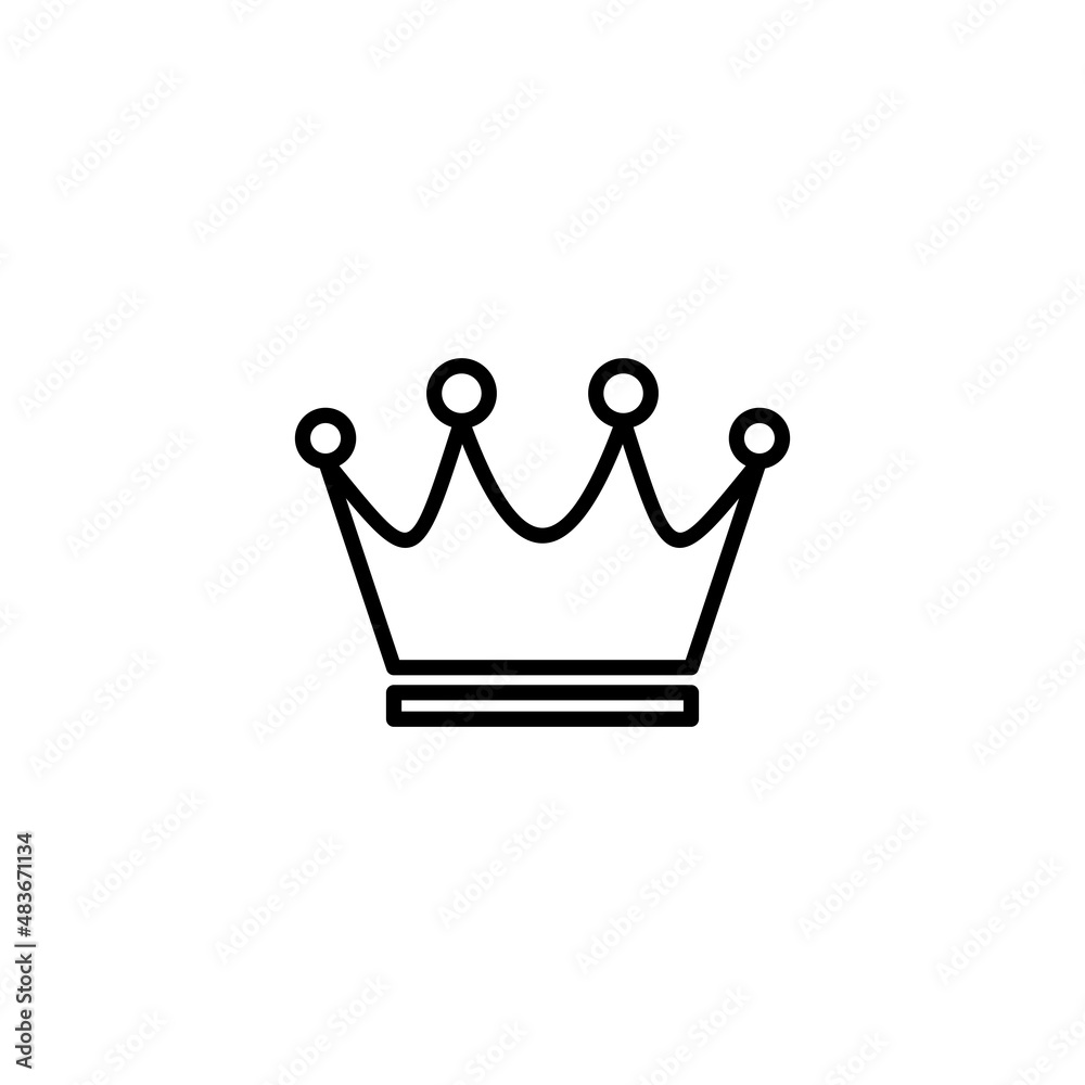 Crown icon. crown sign and symbol Stock Vector | Adobe Stock