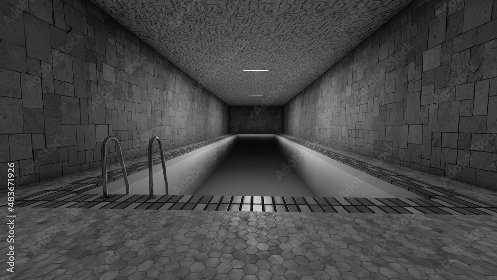 liminal space flood & pool Stock Illustration | Adobe Stock