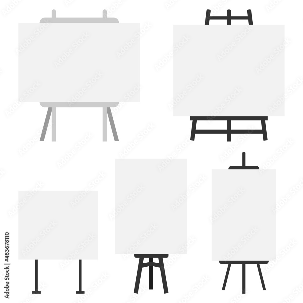 Blank presentation board with different size and shape isolated on ...