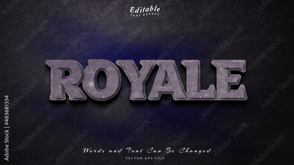 royale editable text effect, free font. Stock Vector | Adobe Stock
