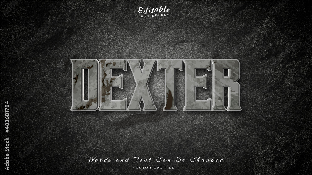 DEXTER TEXT EFFECT Stock Vector | Adobe Stock