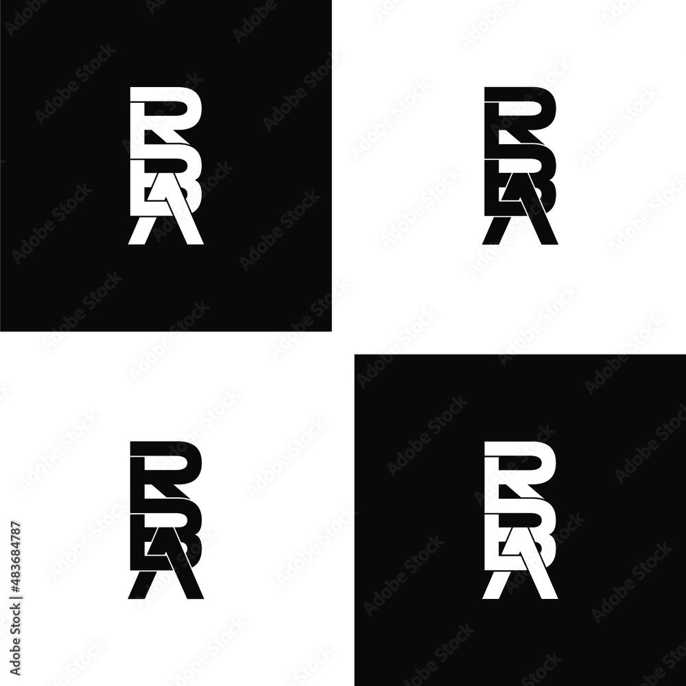 rba letter original monogram logo design set Stock Vector | Adobe Stock