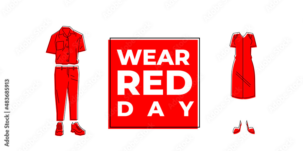 National wear red day background. Great for invitation, card, product ...