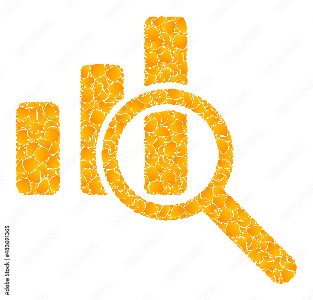 Vector golden expore bar chart mosaic icon. Expore bar chart is ... Vector golden expore bar chart mosaic icon. Expore bar chart is ...