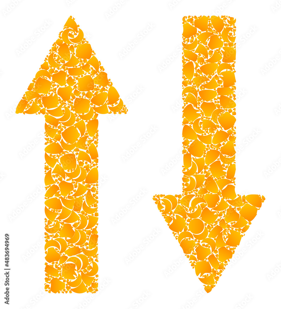 Vector gold vertical exchange arrows mosaic icon. Vertical exchange ... Vector gold vertical exchange arrows mosaic icon. Vertical exchange ...