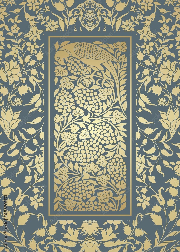 parrot, feathers , traditional wedding card design, royal India Stock ...