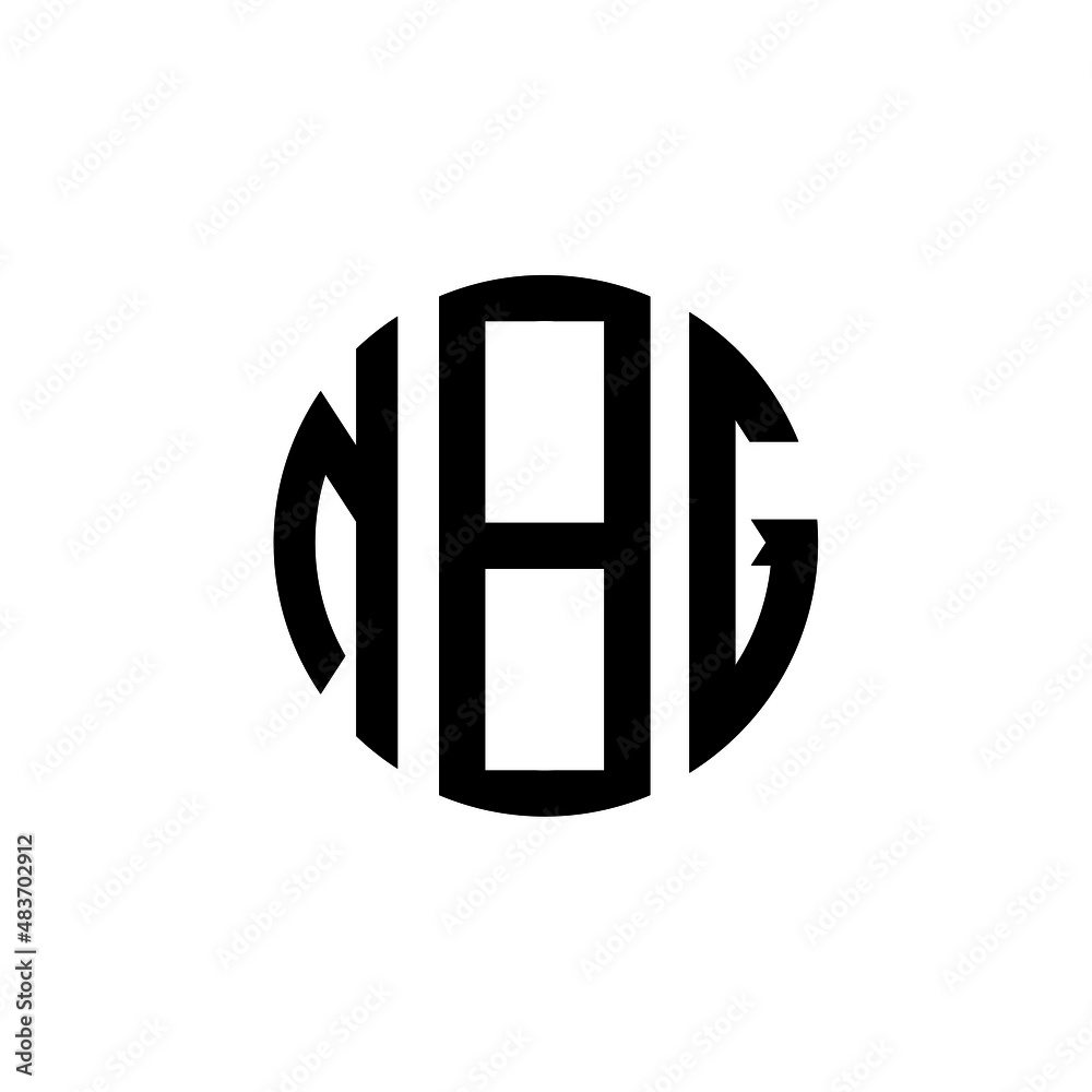 Vecteur Stock NBG letter logo design. NBG modern letter logo with black ...