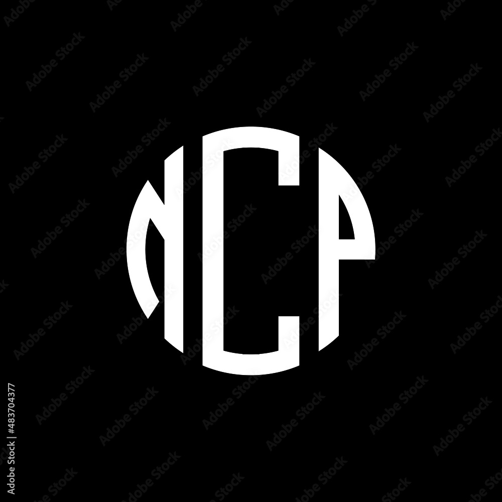Vecteur Stock NCP letter logo design. NCP modern letter logo with black ...