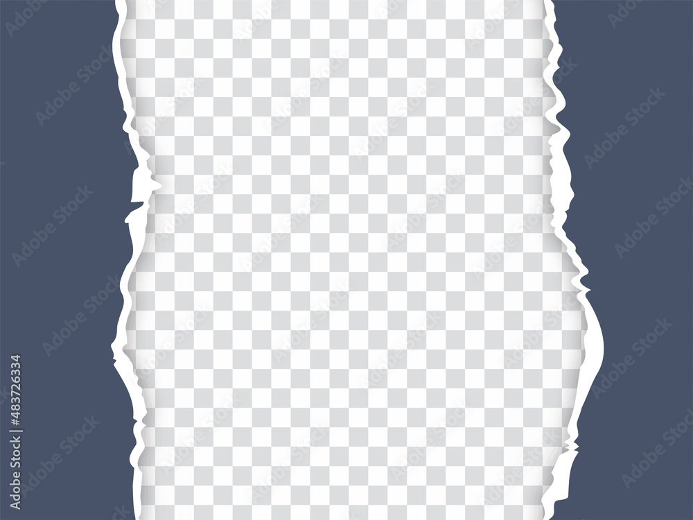 Blue Torn paper design on transparent background Stock Vector | Adobe Stock