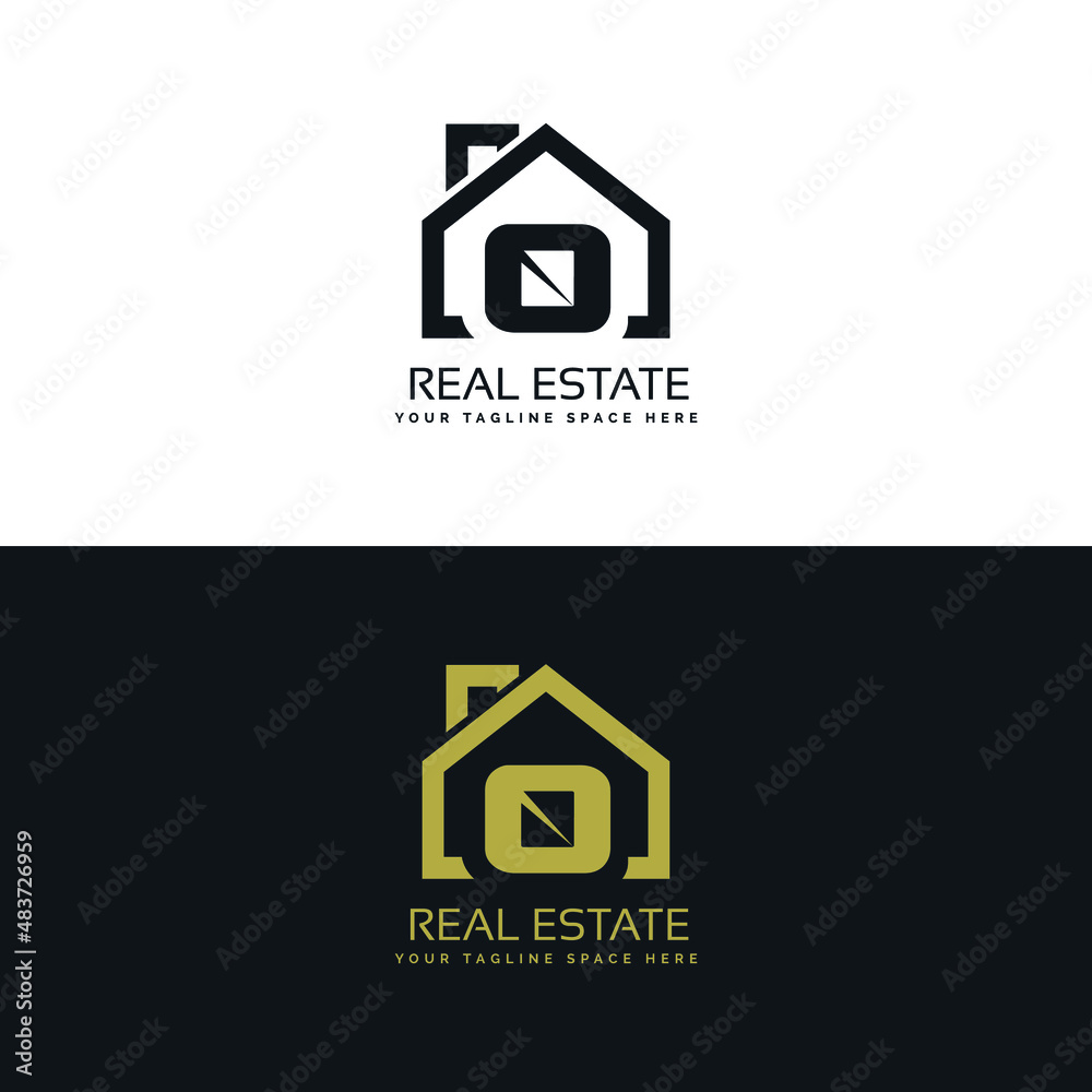 Real Estate O initials logo, Property and Construction O Logo design ...